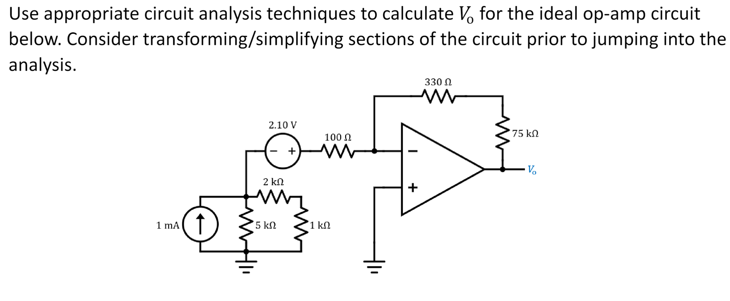 Solved Use appropriate circuit analysis techniques to | Chegg.com
