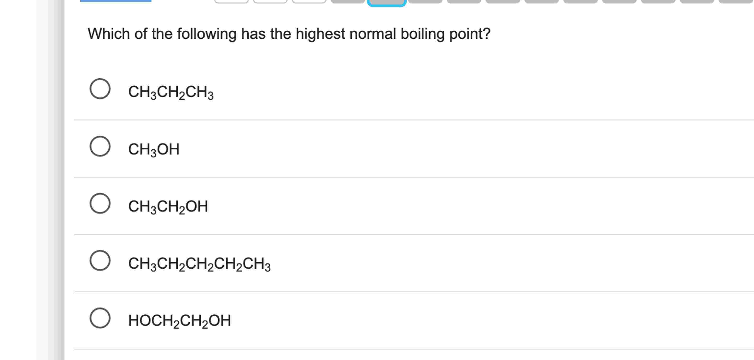 Solved Which of the following has the highest normal boiling | Chegg.com