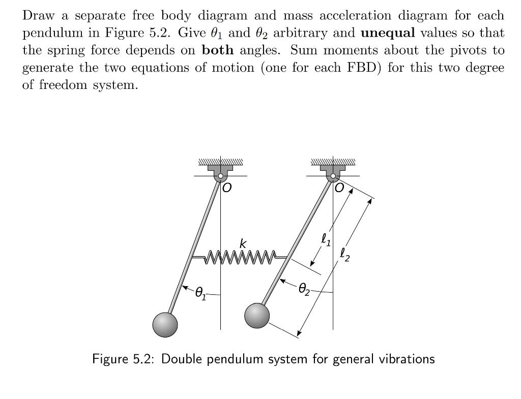 Solved Draw a separate free body diagram and mass | Chegg.com