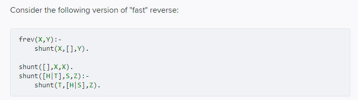 Solved Consider the following version of "fast" reverse: | Chegg.com