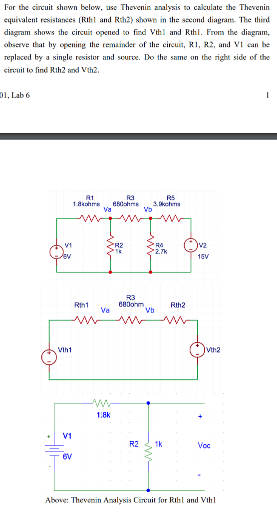 Solved For the circuit shown below, use Thevenin analysis to | Chegg.com