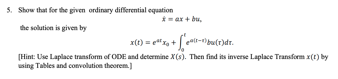 Solved 5. Show that for the given ordinary differential | Chegg.com
