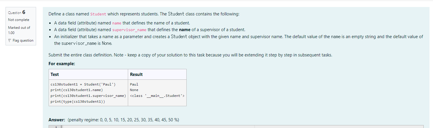 Solved Define a class named Student which represents | Chegg.com