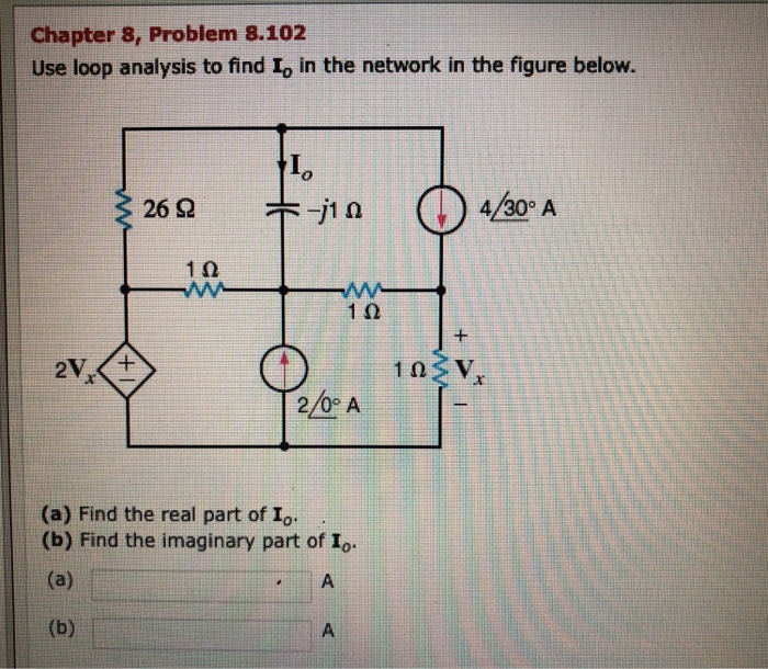 Solved Chapter 8, Problem 8.102 Use loop analysis to find Io | Chegg.com