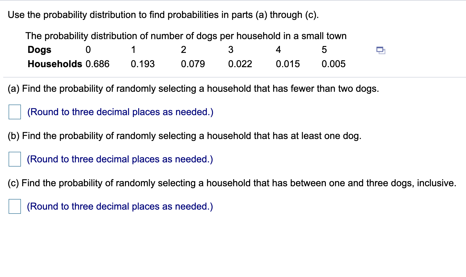 Solved Use the probability distribution to find | Chegg.com