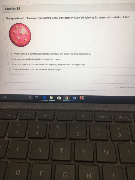 Solved Question 25 The figure shows JJ. Thomson's plum | Chegg.com