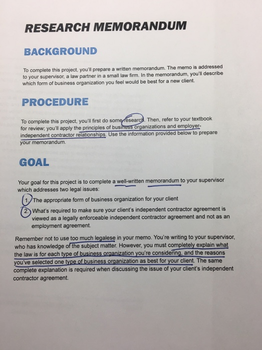 RESEARCH MEMORANDUM BACKGROUND To complete this | Chegg.com