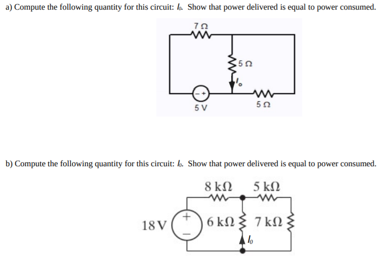 Solved a) Compute the following quantity for this circuit: | Chegg.com
