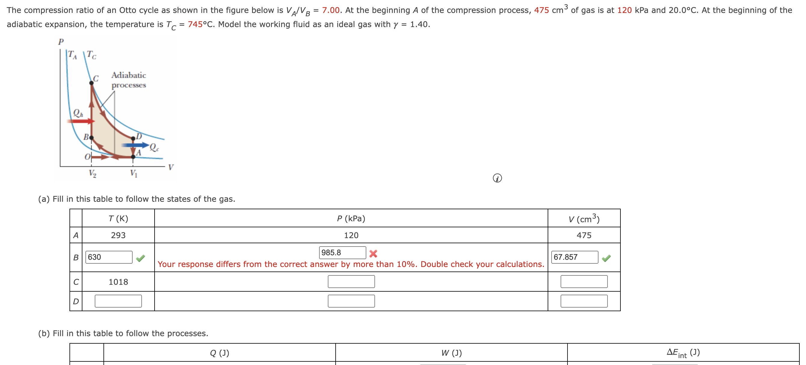 Solved The compression ratio of an Otto cycle as shown in | Chegg.com