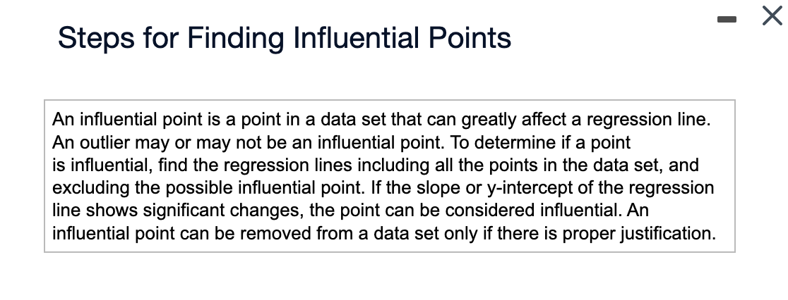 Solved Steps for Finding Influential Points An influential | Chegg.com