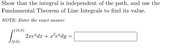 Solved Show that the integral is independent of the path, | Chegg.com