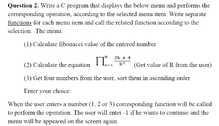 Solved Write C Program Of Stated Problem Question 2 Write A