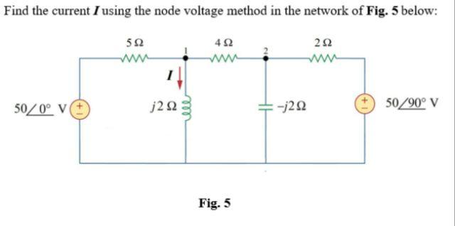 Solved Find the current I using the node voltage method in | Chegg.com