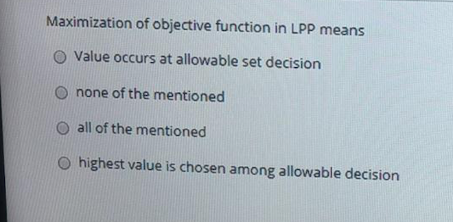 Solved Maximization Of Objective Function In Lpp Means Value