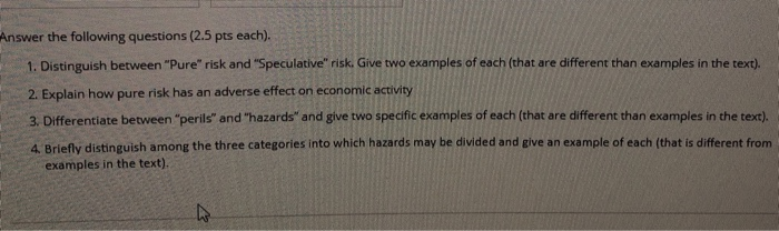 Solved Answer the following questions (2.5 pts each). 1. | Chegg.com
