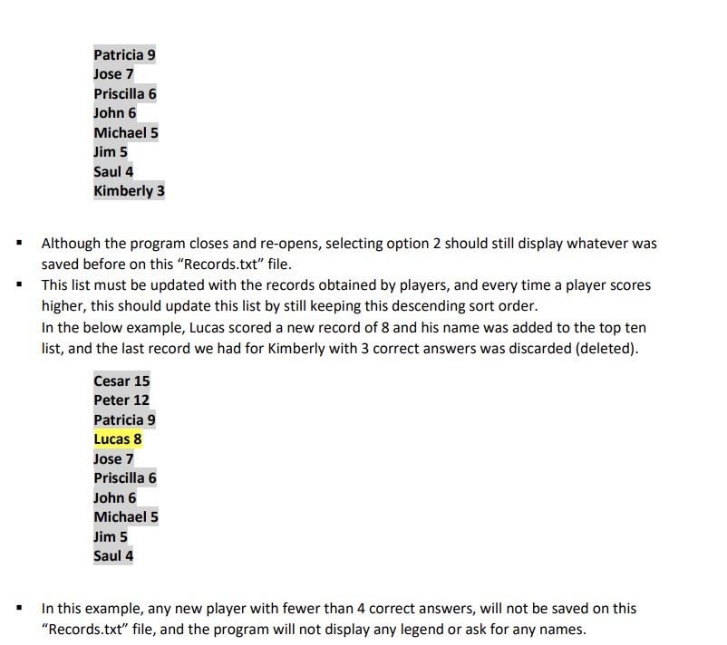 Solved BELOW IS THE HALF THE CODE I CREATED, CAN YOU ADD TO | Chegg.com