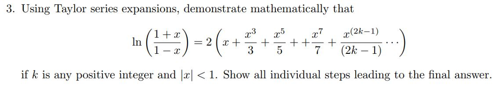 Solved 3. Using Taylor series expansions, demonstrate | Chegg.com