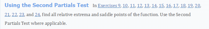 Solved Using the Second Partials Test In Exercises 9, 10, | Chegg.com