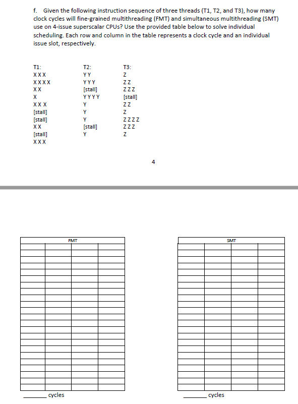 Solved f. Given the following instruction sequence of three | Chegg.com