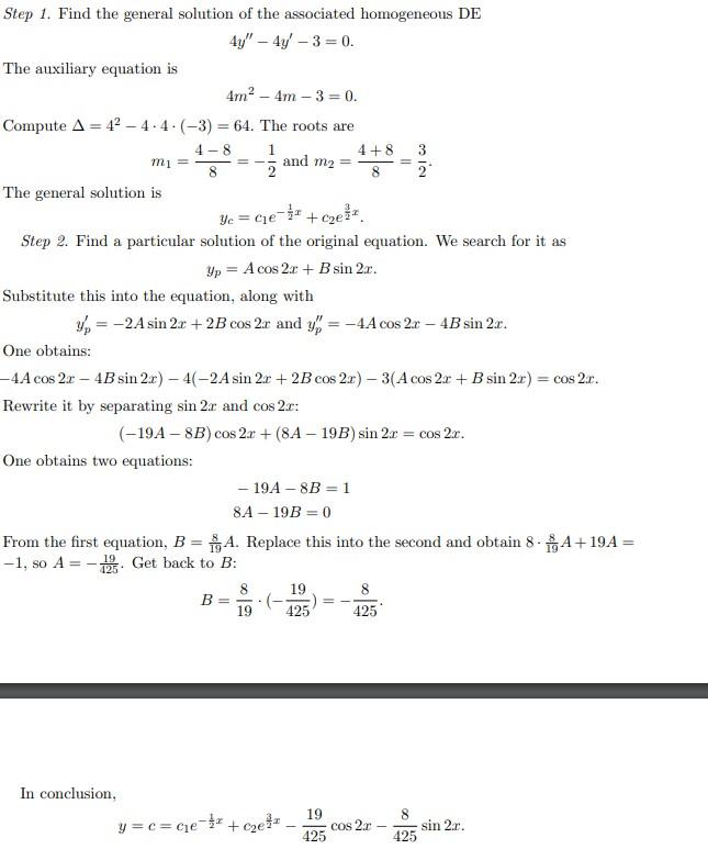 Solved In Question 1-2 5 solve the given differential | Chegg.com
