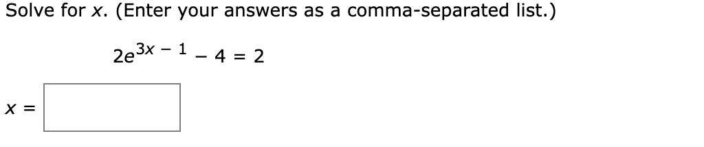 Solved Solve for x. (Enter your answers as a comma-separated | Chegg.com
