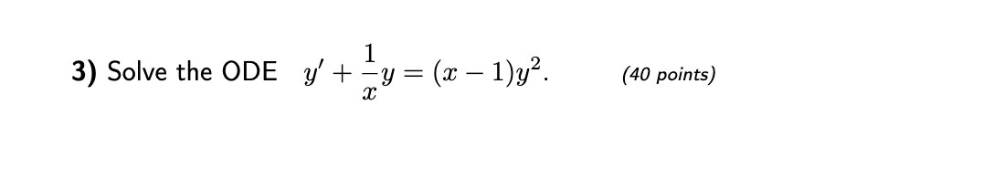 Solved please help! thank you :) Solve the ODE | Chegg.com