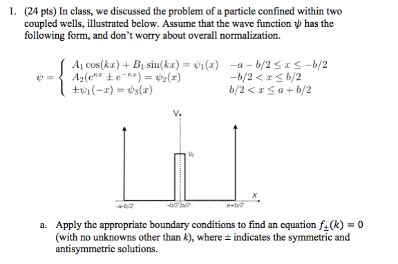 Solved 1. (24 pts) In class, we discussed the problem of a | Chegg.com
