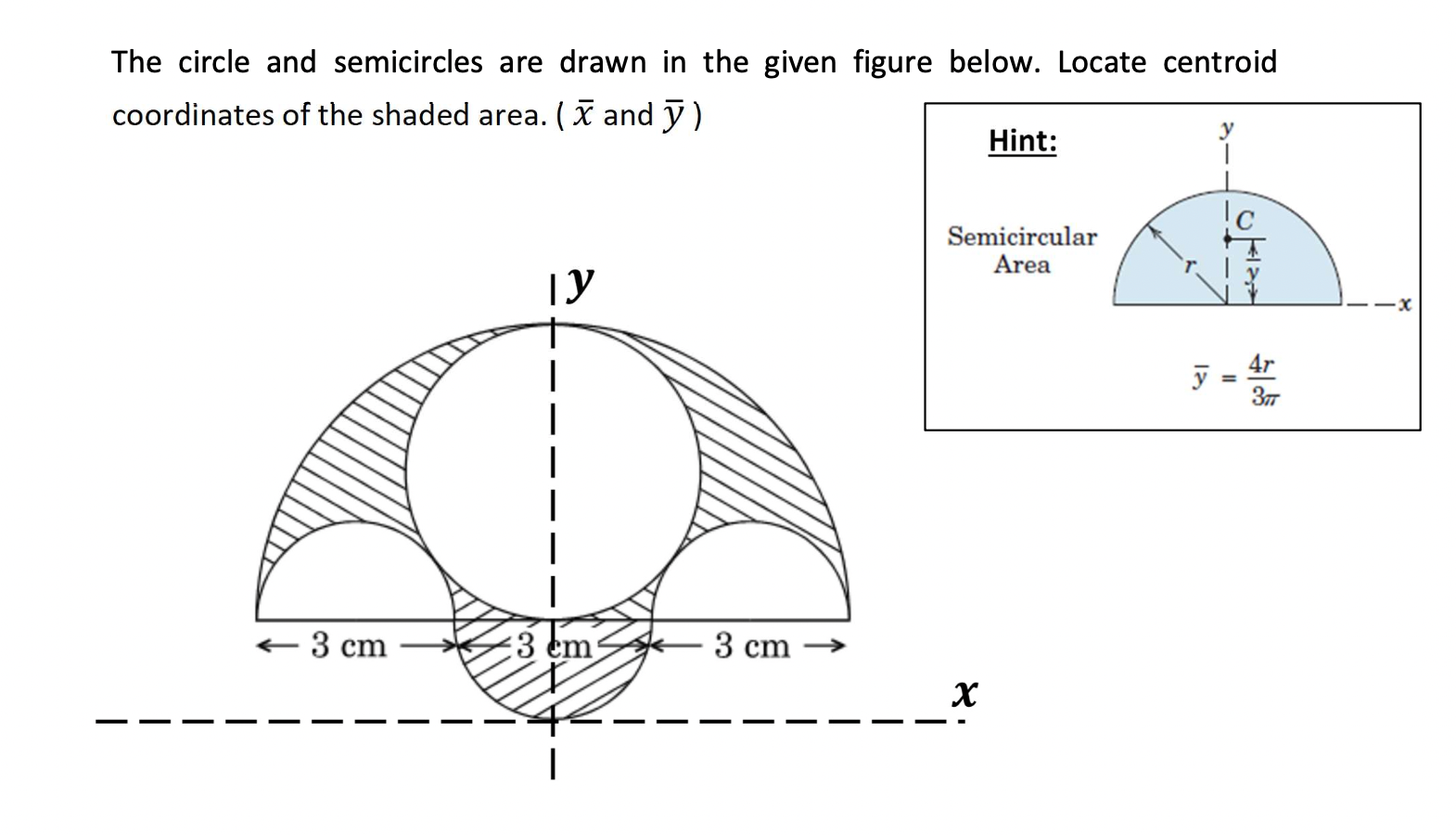 Solved The circle and semicircles are drawn in the given | Chegg.com