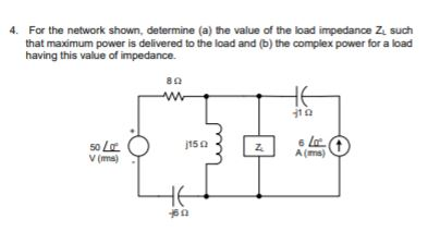Solved 3. For the network below. Find the complex power S | Chegg.com