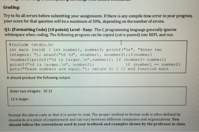 Solved Grading: Try to fix all errors before submitting your | Chegg.com Solved Grading: Try to fix all errors before submitting your | Chegg.com