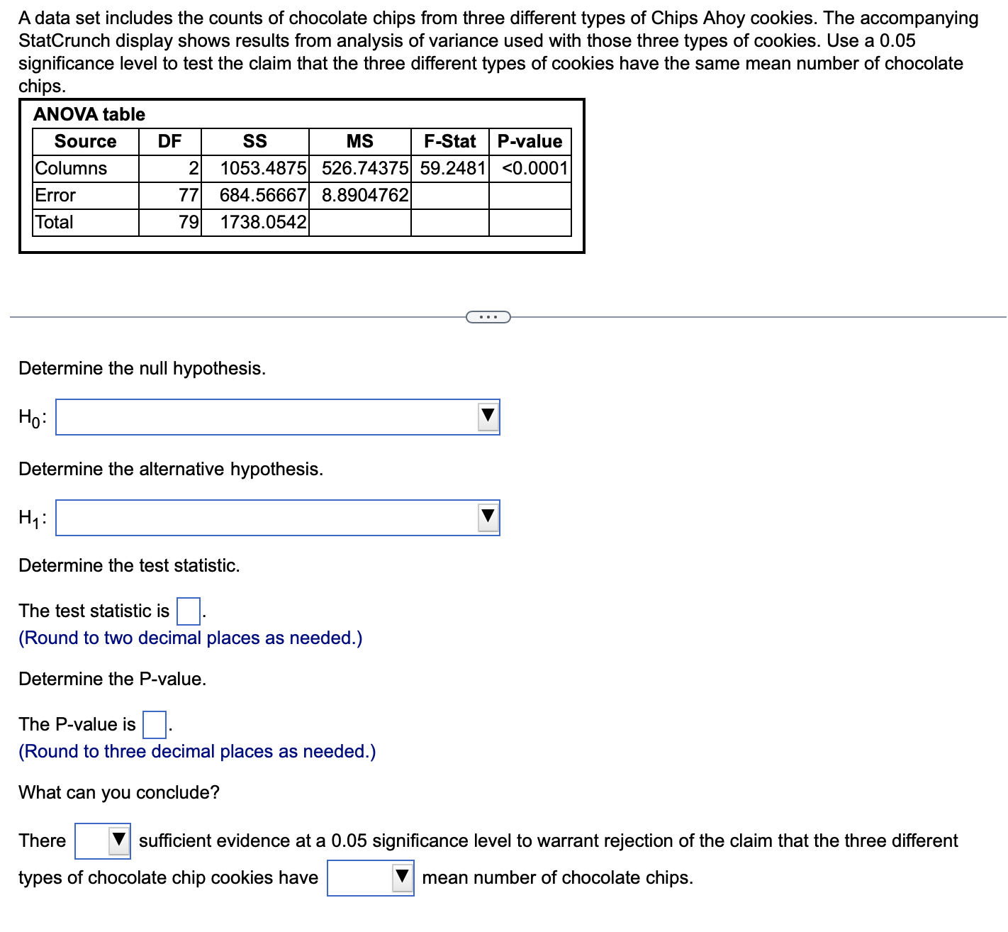Solved A data set includes the counts of chocolate chips | Chegg.com