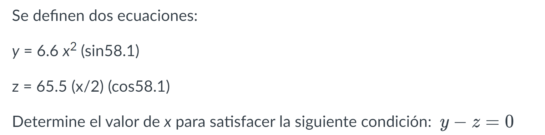 Solved Se definen dos ecuaciones: \\[ \\begin{array}{l} | Chegg.com