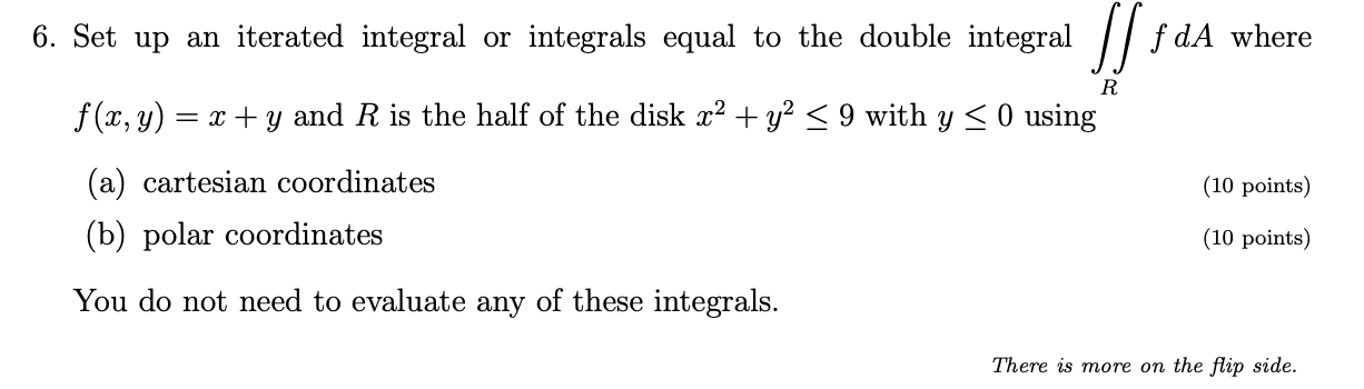 Solved 6. Set up an iterated integral or integrals equal to | Chegg.com
