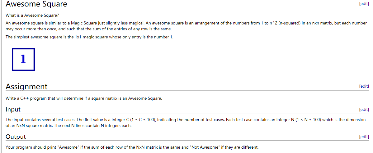 Solved Awesome Square [edit] What is a Awesome Square? An | Chegg.com