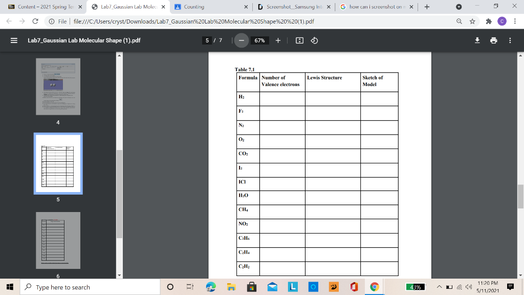 Solved 그 Bb Content - 2021 Spring ler X Lab7_Gaussian Lats | Chegg.com