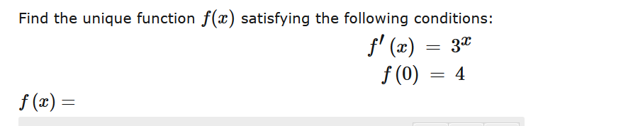 Solved Find the unique function f(x) ﻿satisfying the | Chegg.com