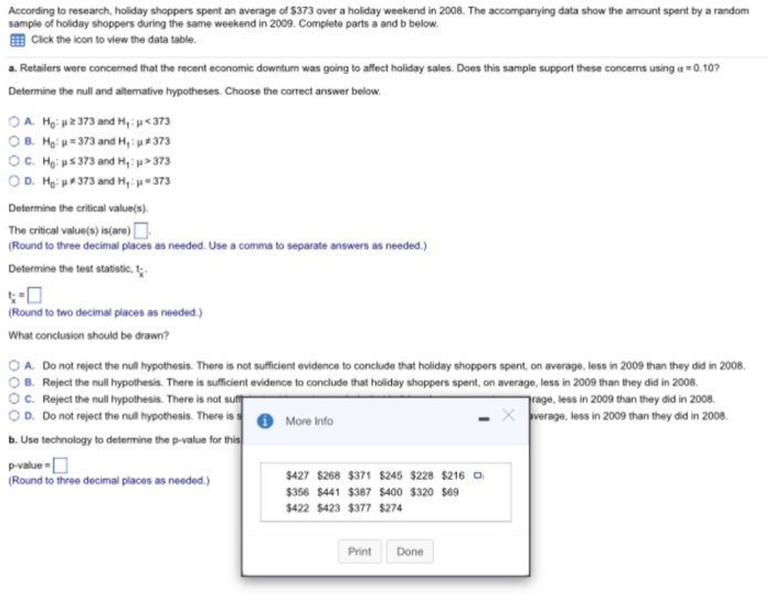 Solved According to research, holiday shoppers spent an | Chegg.com