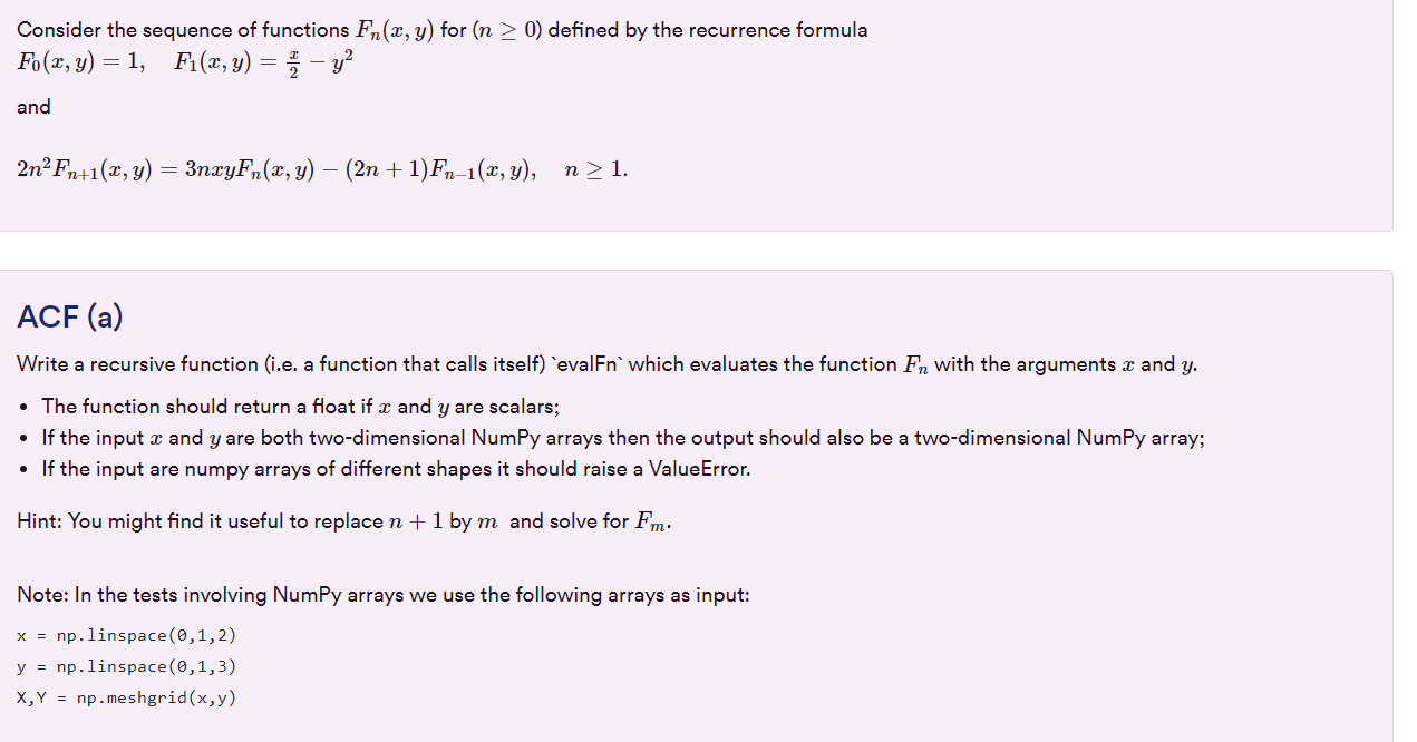 Solved Consider the sequence of functions Fn(x,y) for (n≥0) | Chegg.com