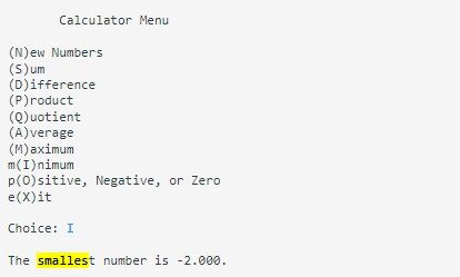 Solved A function to determine only the smallest number in a | Chegg.com