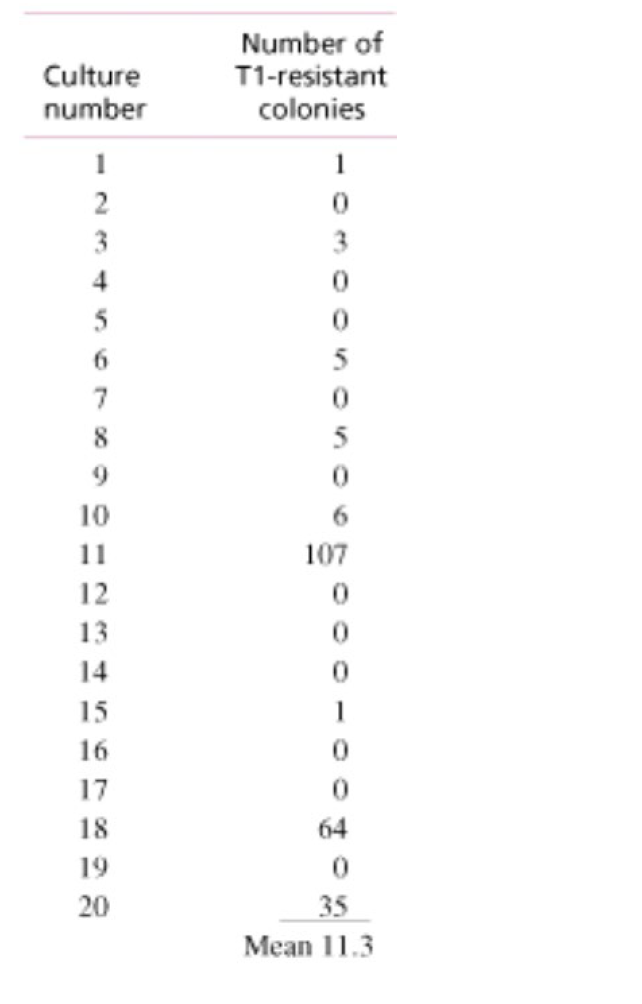 Luria and Delbrück developed the fluctuation test to | Chegg.com