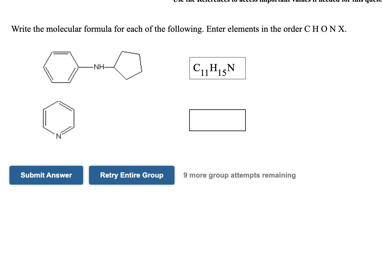 Solved Write the molecular formula for each of the | Chegg.com