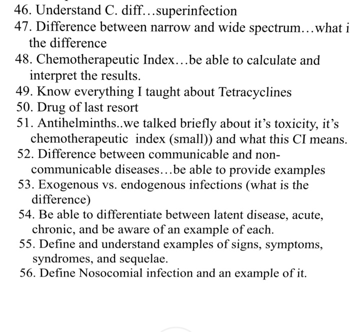 Solved Understand C. diff...superinfection Difference | Chegg.com