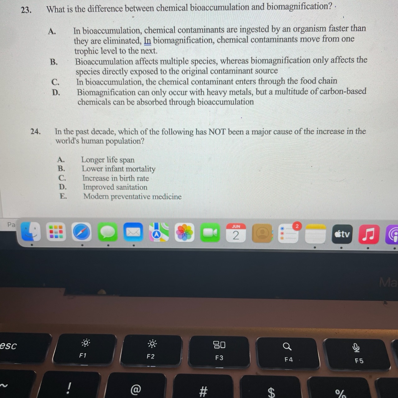 Solved 23. What is the difference between chemical | Chegg.com