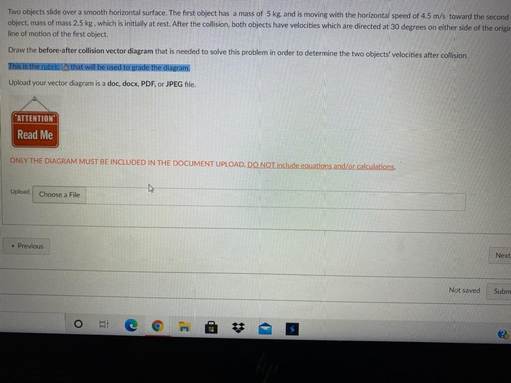 Solved Two objects slide over a smooth horizontal surface. | Chegg.com