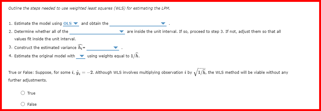 Solved 10. Revisiting the linear probability model Suppose | Chegg.com