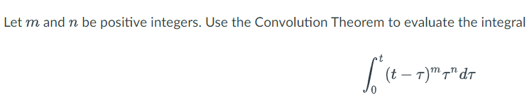 Solved Let m and n be positive integers. Use the Convolution | Chegg.com