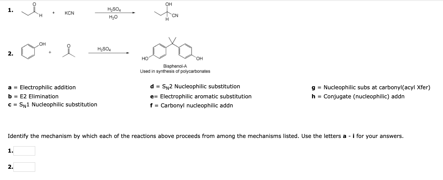 Solved OH 1. ů + KCN H2SO4 H2O H CN H you H2SO4 2 . HO OH | Chegg.com