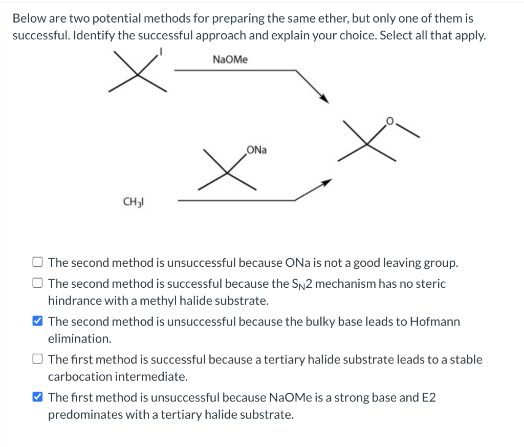 Solved Below are two potential methods for preparing the | Chegg.com