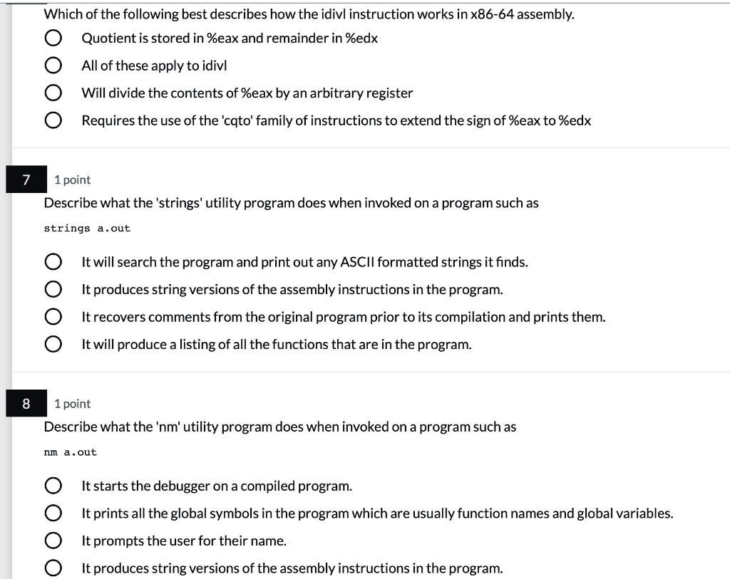 Solved Which of the following best describes how the idivl | Chegg.com