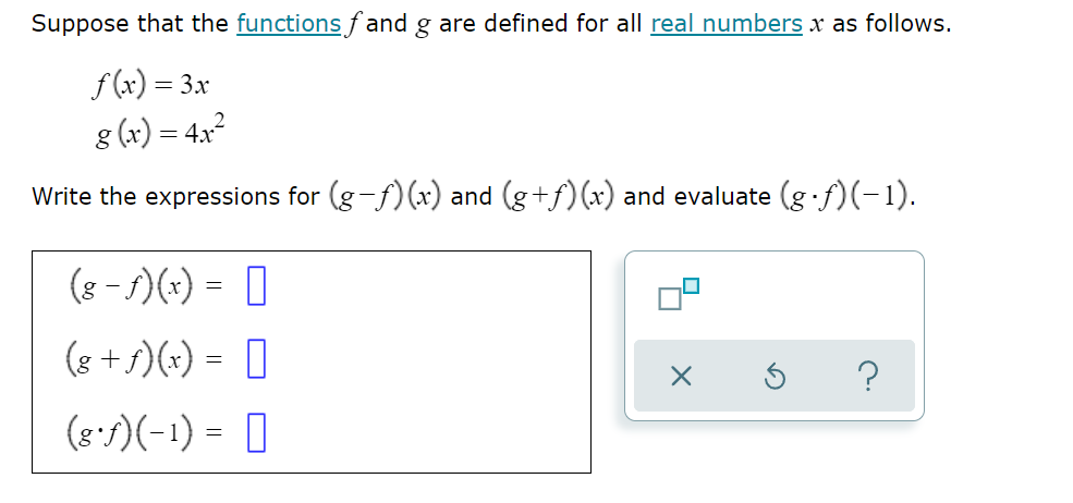 Solved Suppose that the functions fand g are defined for all | Chegg.com